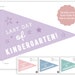 Kindergarten Graduation, Last Day of School Pennant, End of School Year ...