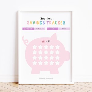 Savings Tracker, Summer Printables for Kids, Savings Challenge ...