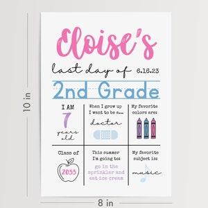 Last Day of School Printable Sign, Editable School Sign, Printable Last ...