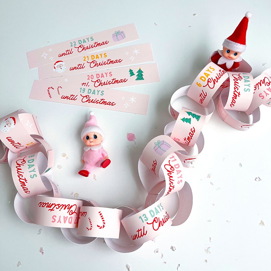Christmas Advent Calendar for Kids, Christmas Countdown, Paper Chain ...