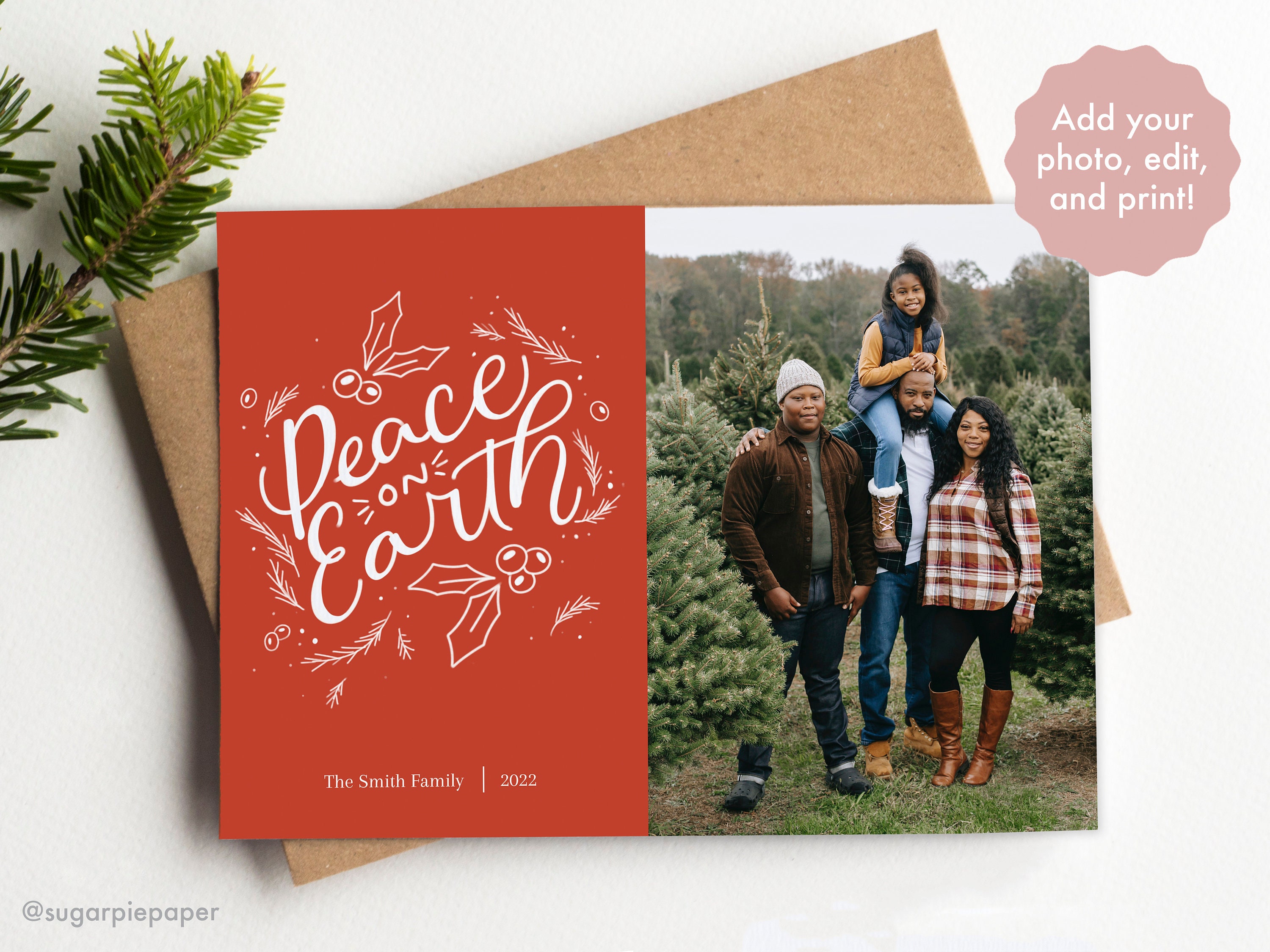 Family Christmas Card Template