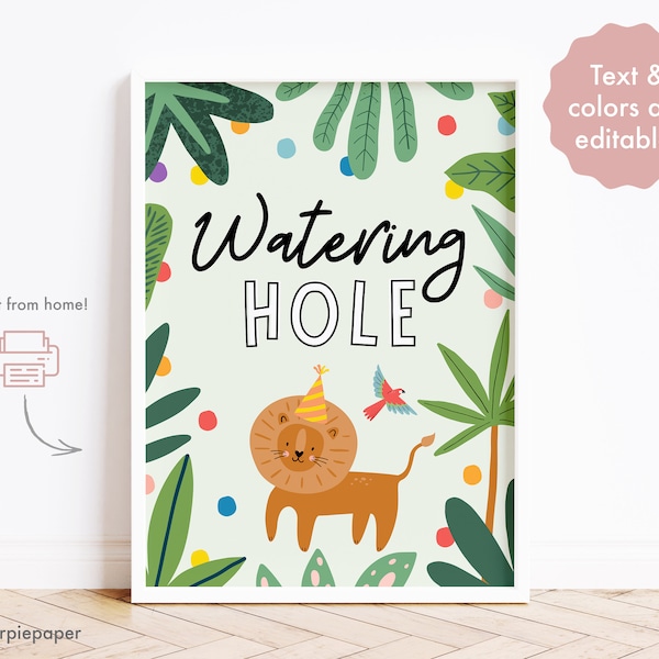 Watering Hole Sign - Etsy