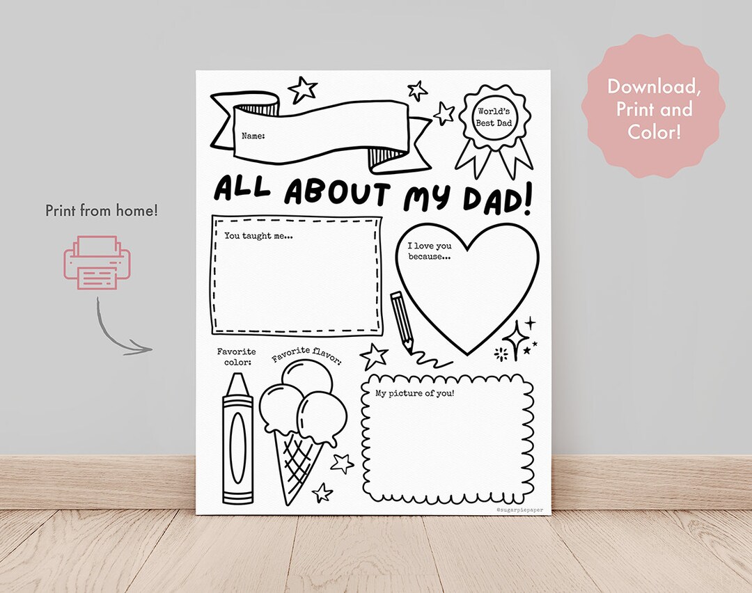 Fathers Day Gift From Kids, Fathers Day Printable Download, All About ...