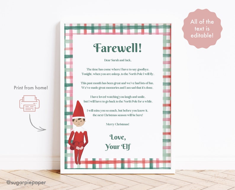 Elf Welcome Letter Elf Arrival Letter Personalized Elf - Etsy