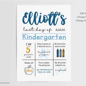 End of the Year Printable, Last Day of School Sign, School Sign ...