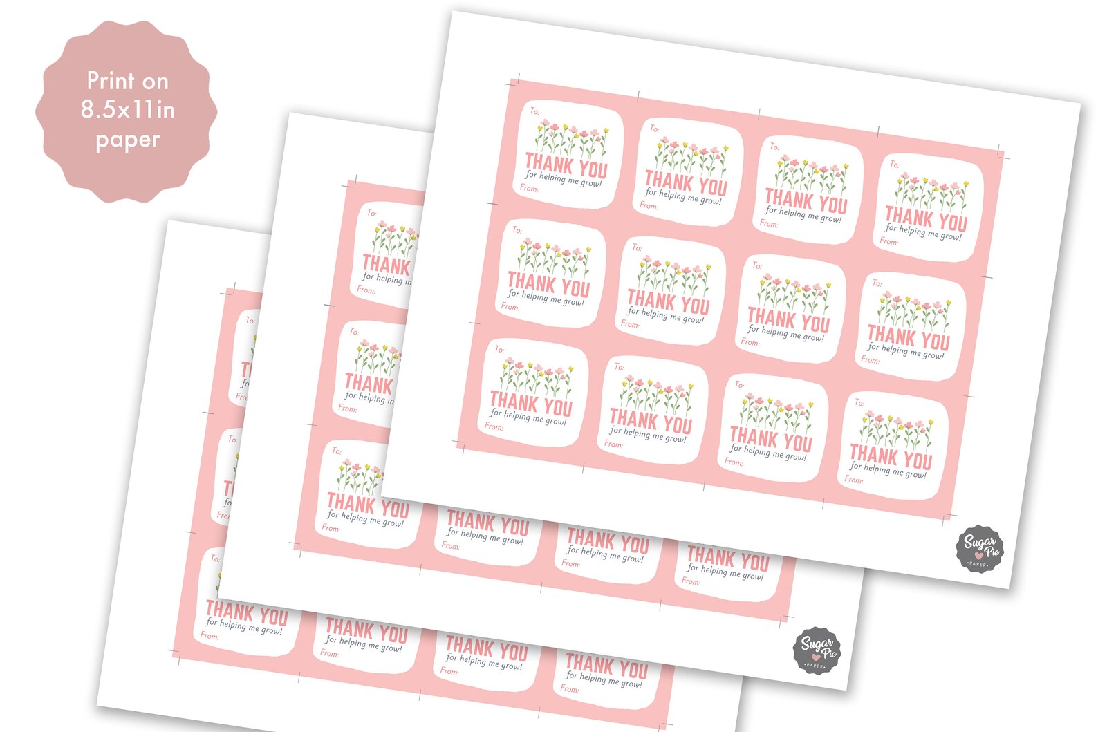 Help Me Grow Tag Teacher Appreciation Gift Tag Printable - Etsy