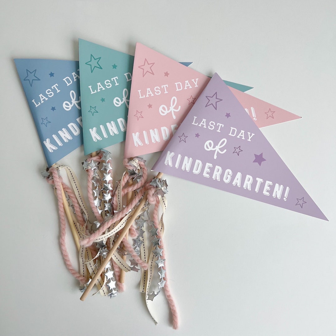 Kindergarten Graduation, Last Day of School Pennant, End of School Year ...