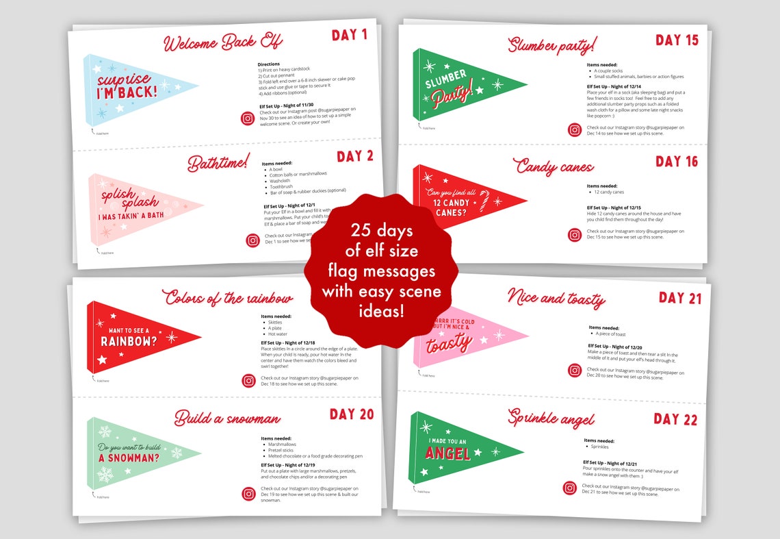 Elf Activity Kit Printable Elf Bundle Christmas Elf - Etsy