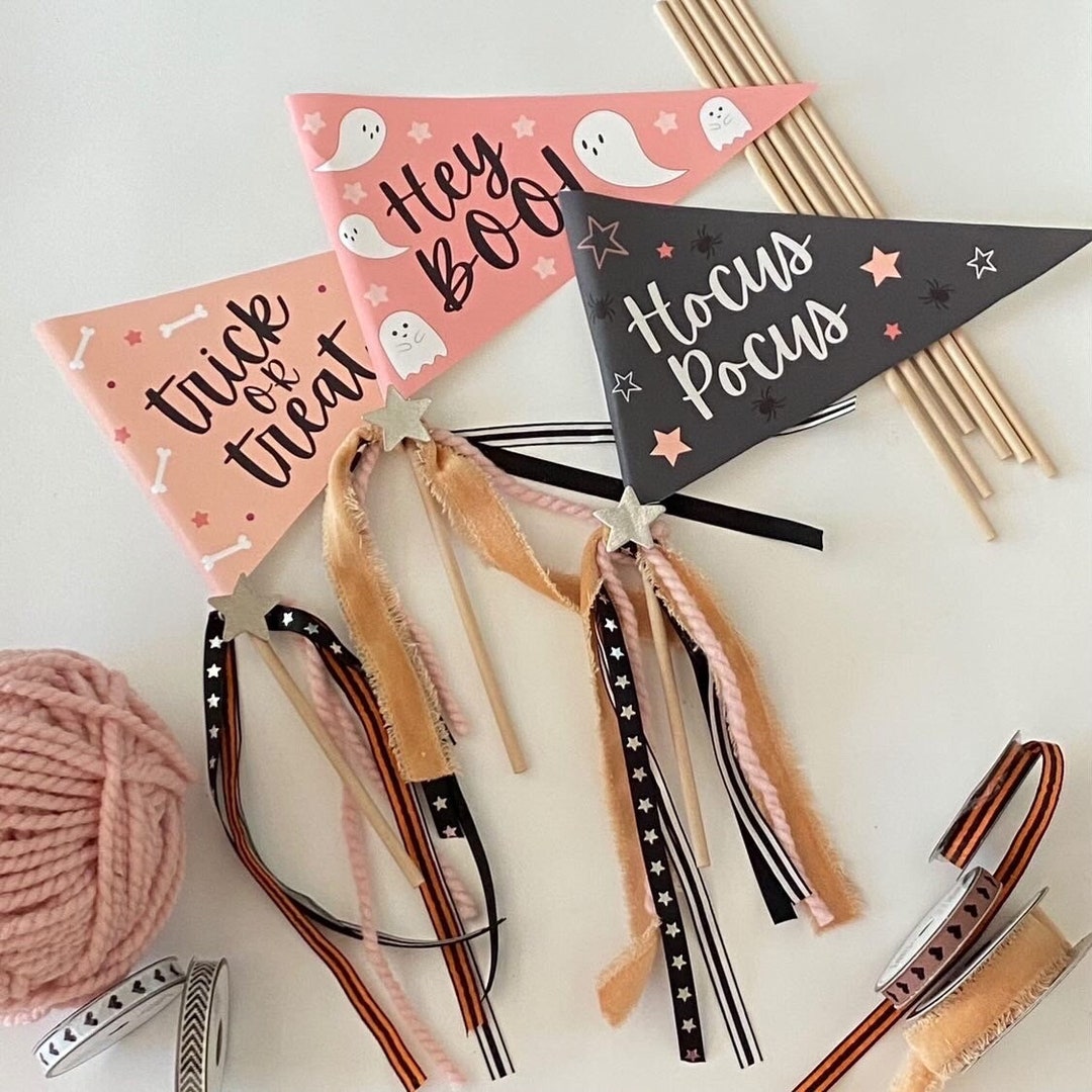 Halloween Pennant Flag Printable, Halloween Photo Props, Halloween ...