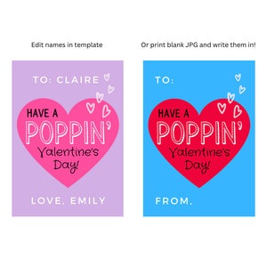 Classroom Valentine Cards, Printable Valentine Kids, Valentine Gift Tag ...