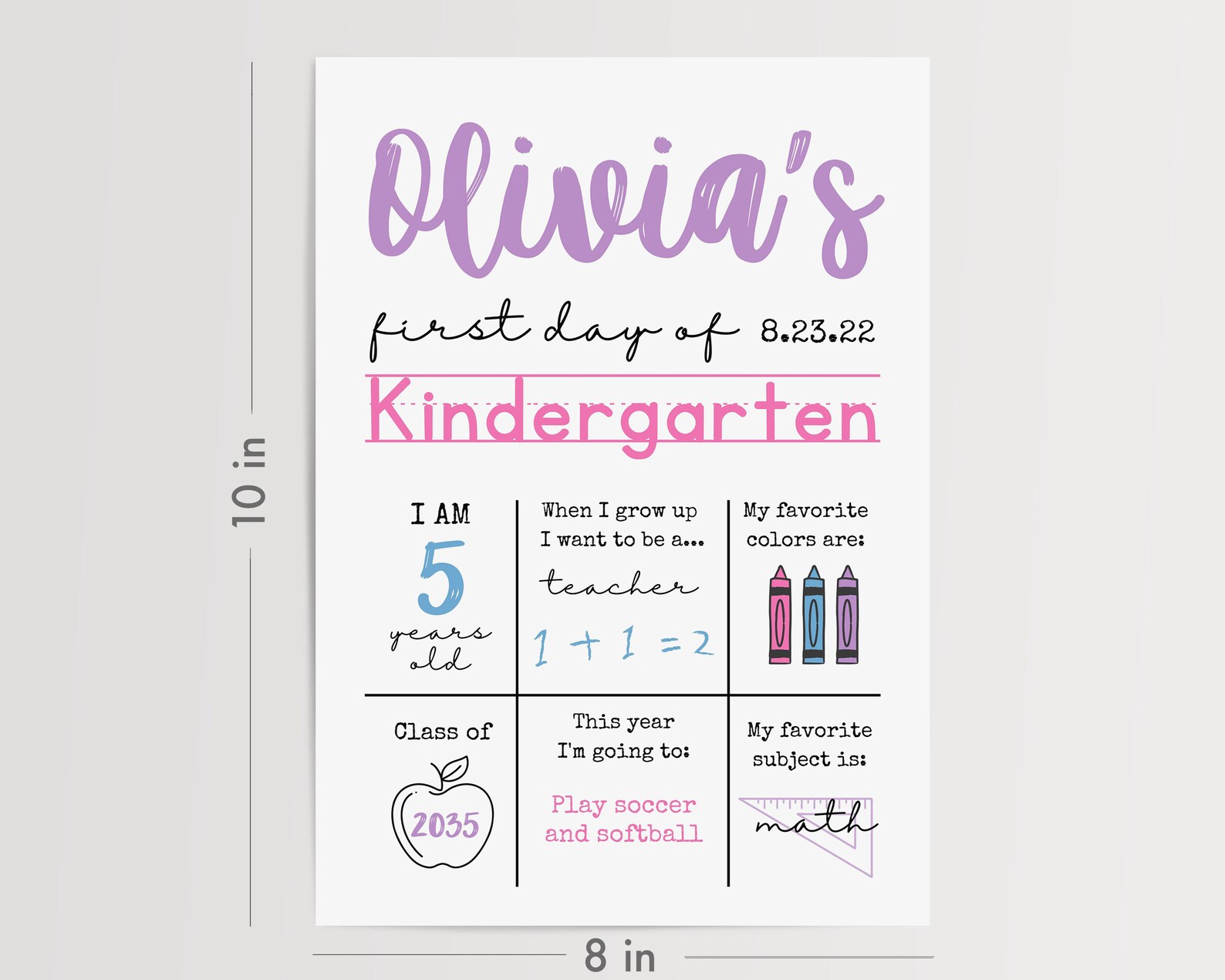 First Day of School Sign Reusable, Back to School Printable, Editable ...