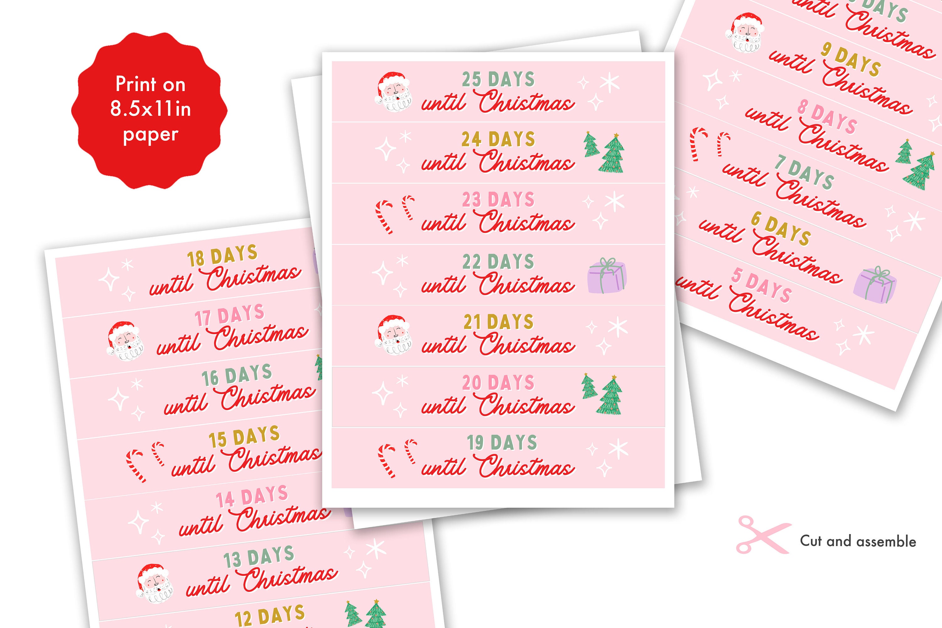 Christmas Advent Calendar for Kids, Christmas Countdown, Paper Chain ...