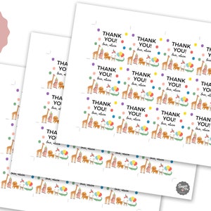 Animal Birthday Party Favor Tags, Party Animals Birthday Theme ...
