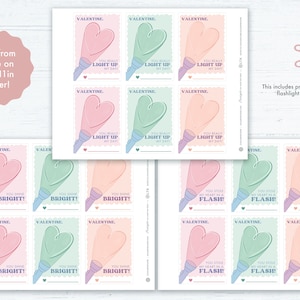 Flashlight Valentine, Light Valentines, Non Candy Valentines Printables ...