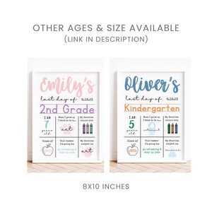 Last Day of School Sign, End of School Year Sign, Personalized School ...