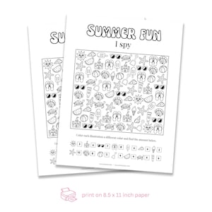 Summer Printable Activities, I Spy Printable, Summer Activities for ...