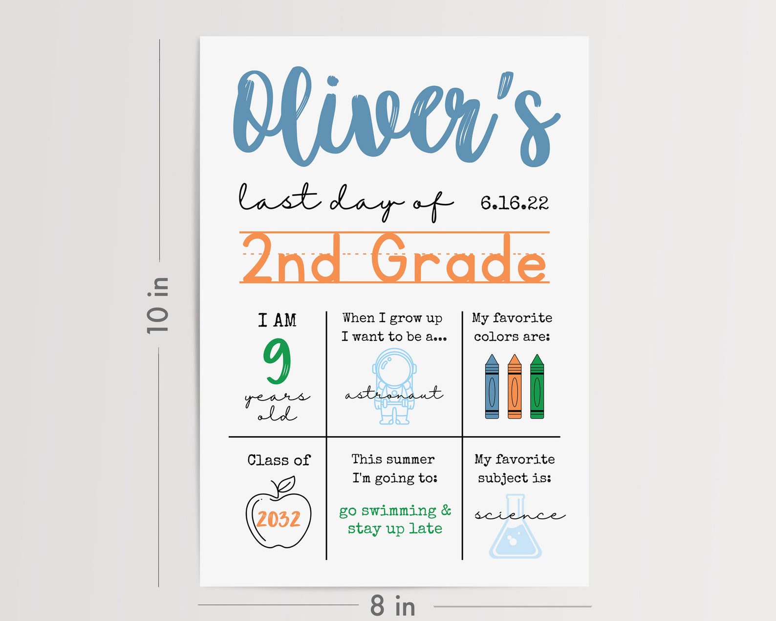 End of the Year Printable Last Day of School Sign School | Etsy