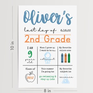 End of the Year Printable Last Day of School Sign School | Etsy