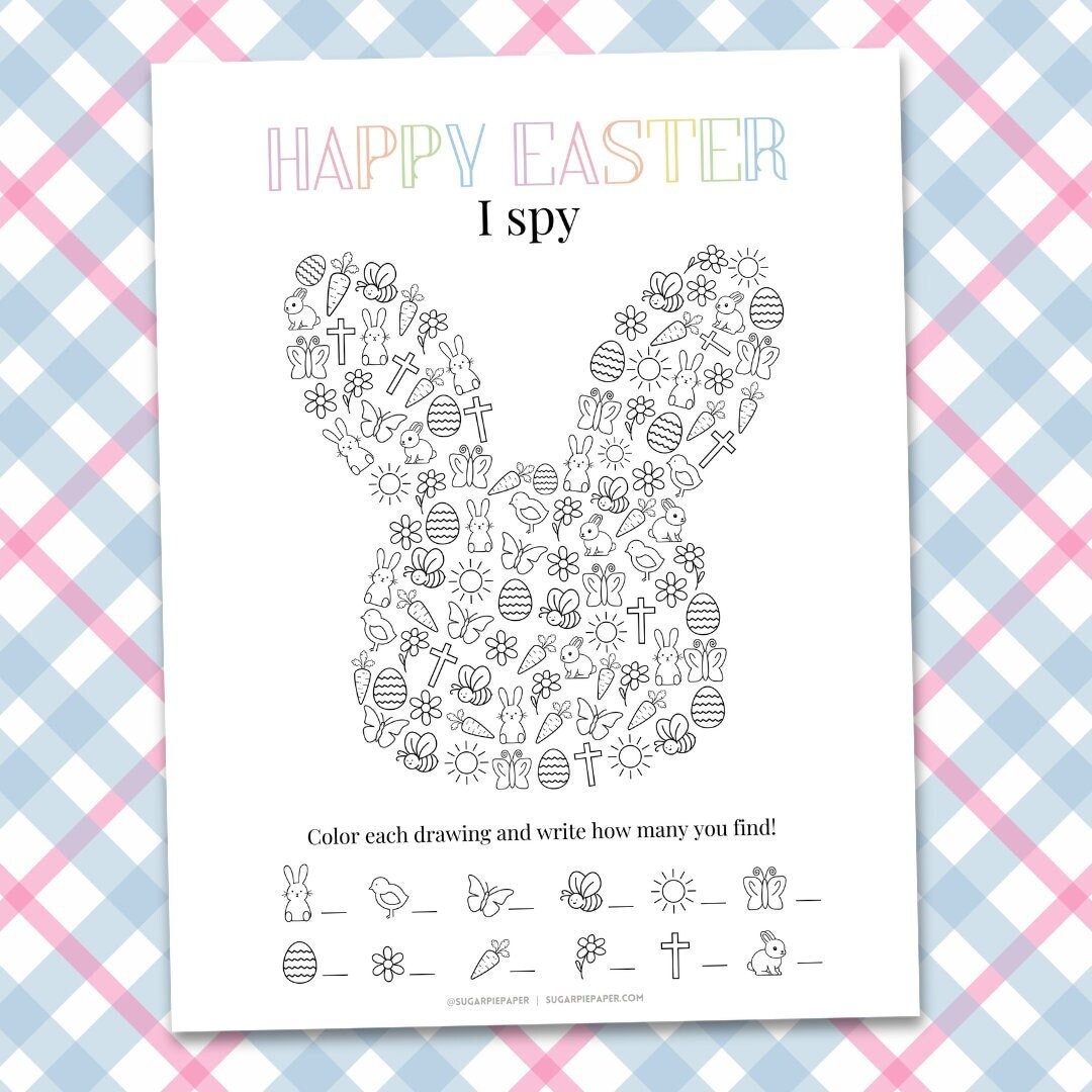 Easter Printables for Kids, Easter I Spy, Easter Homeschool, Easter ...