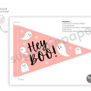 Halloween Pennant Flag Printable, Halloween Photo Props, Halloween ...