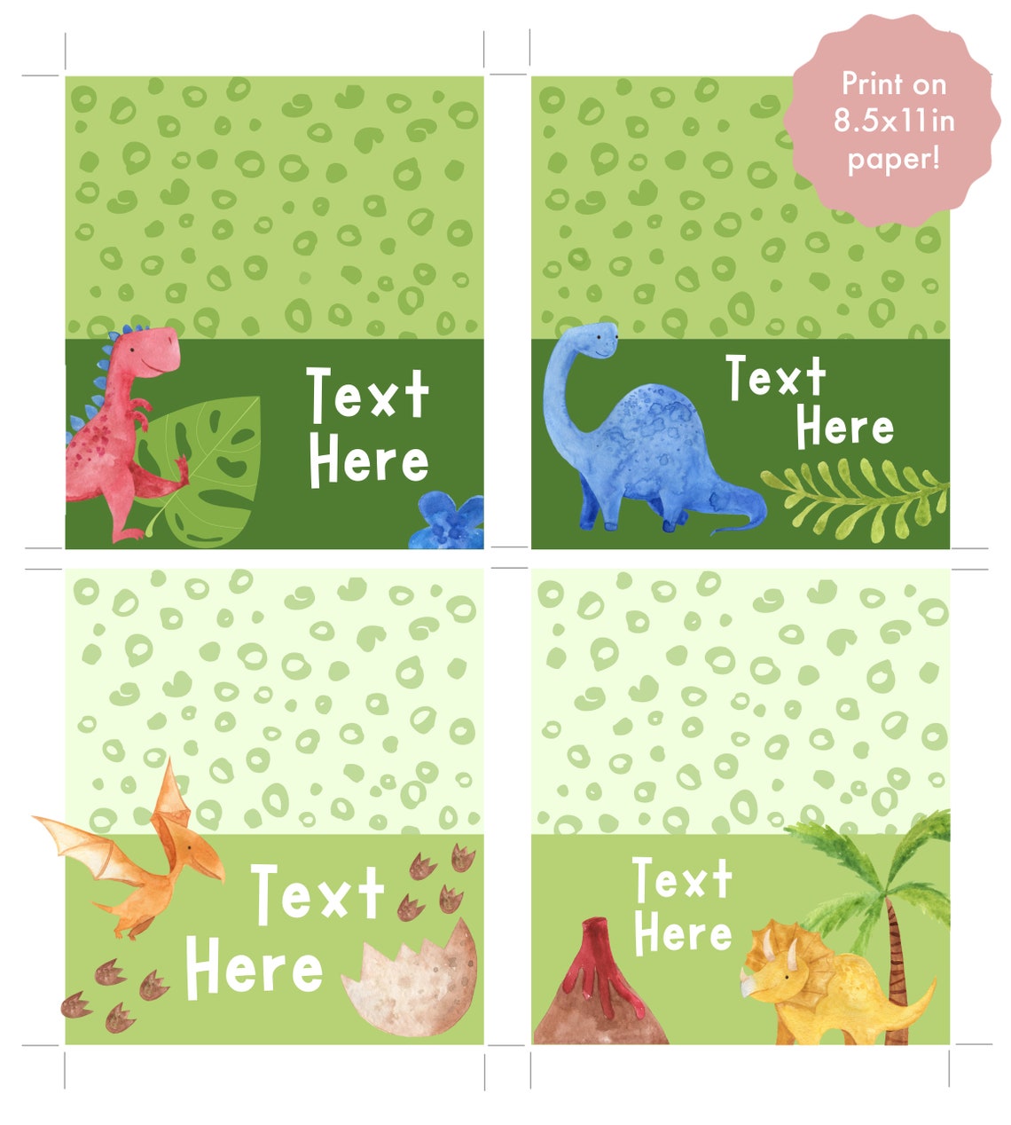Dinosaur Birthday Food Labels, Dinosaur Table Tents, Dinosaur Birthday ...