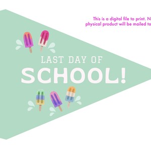 Editable Last Day of School Sign, Last Day of School Pendant,last Day ...