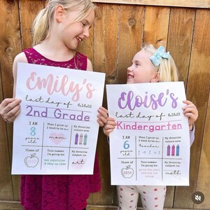 Last Day of School Sign Printable, Last Day of 1st Grade, End of School Party, Milestone Poster ...