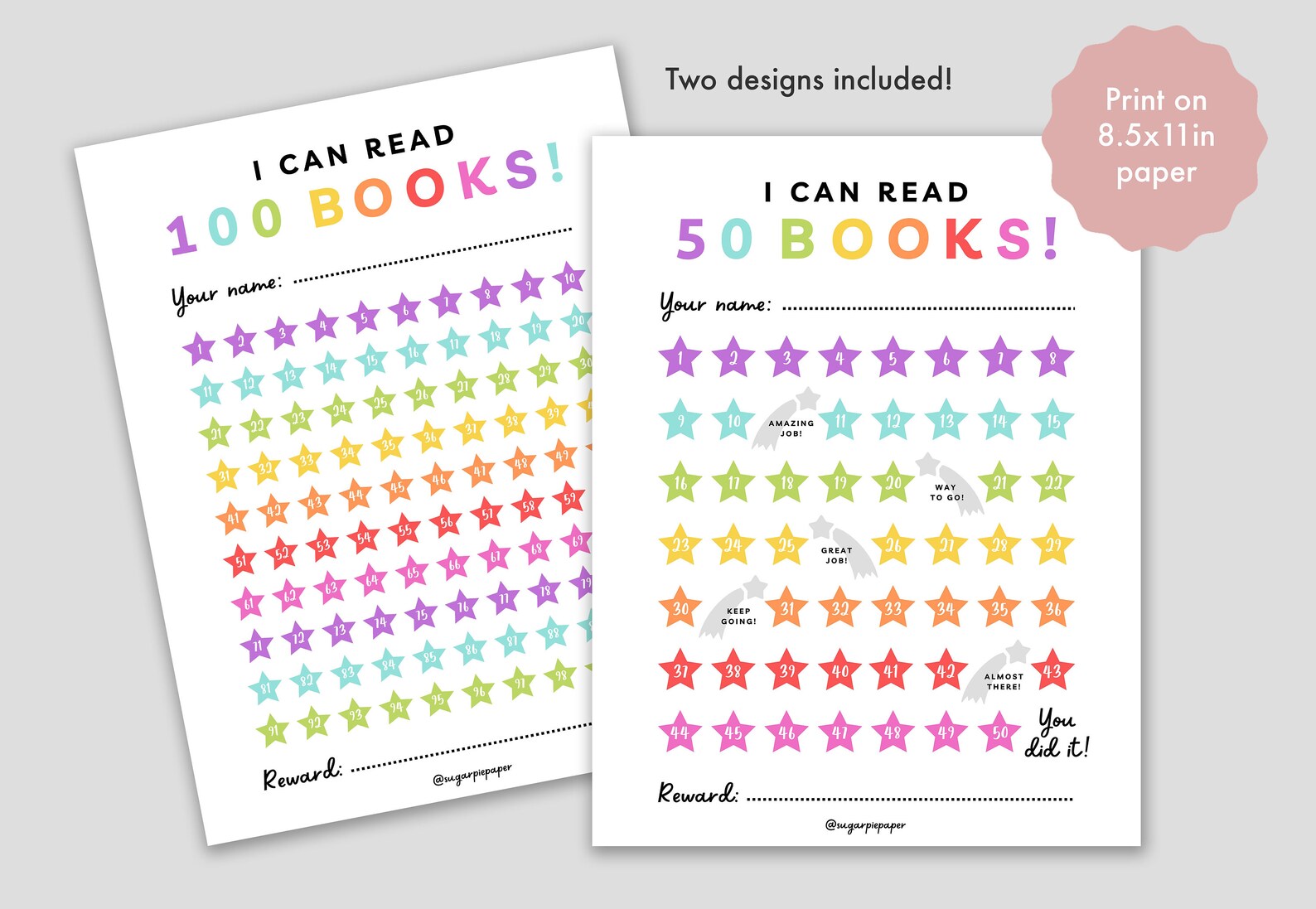Kids Reading Chart Kids Star Chart Summer Reading Log - Etsy