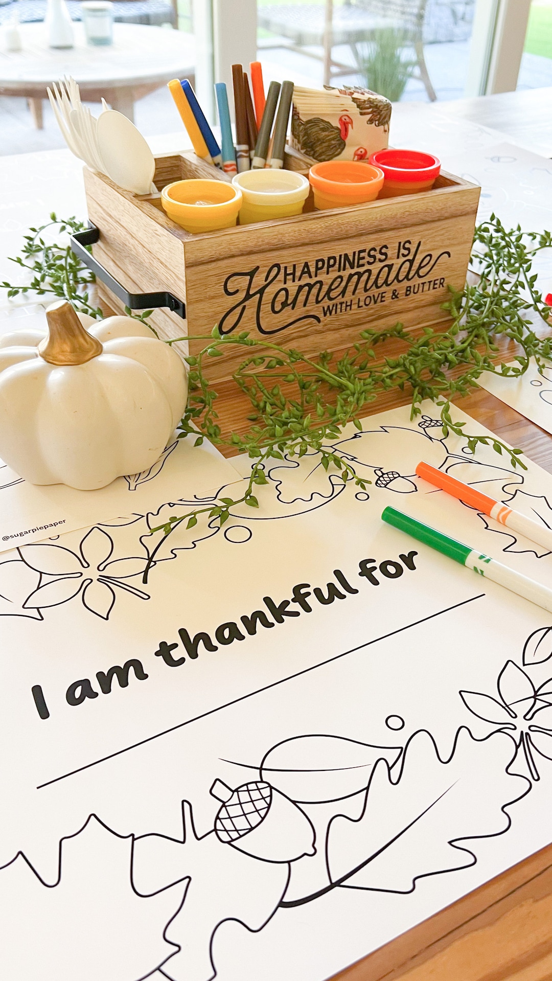 Thanksgiving Placemats for Kids, Thanksgiving Table Decor Printable ...