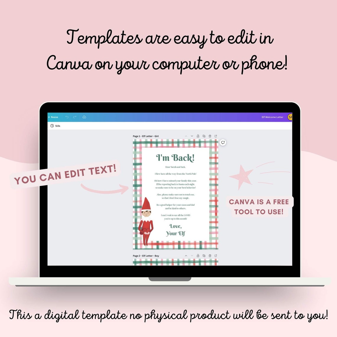 Elf Welcome Letter Elf Arrival Letter Personalized Elf - Etsy