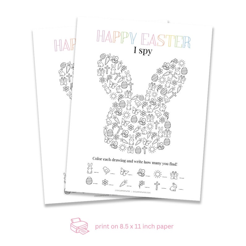 Easter Printables for Kids, Easter I Spy, Easter Homeschool, Easter ...