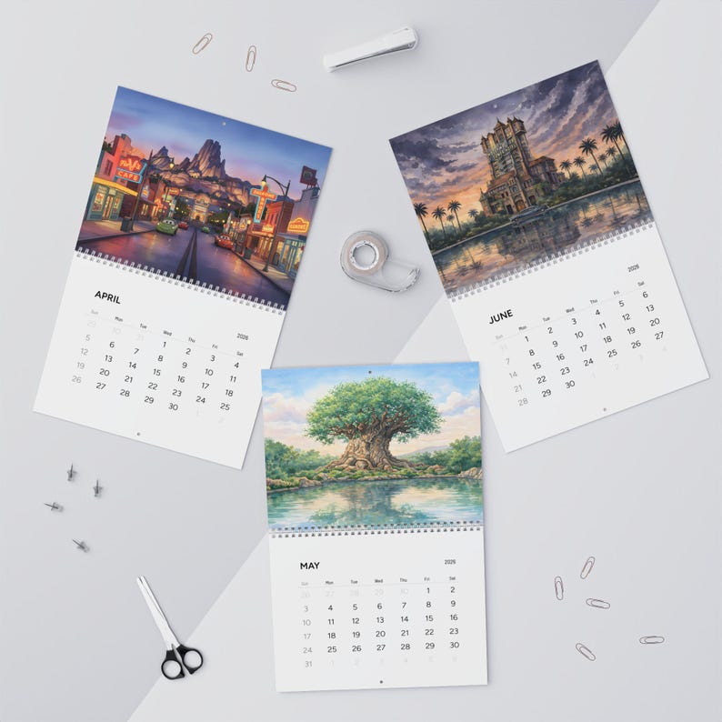 Walt Disney World Calendar 2026, Disney Prints, Disney Calendars ...