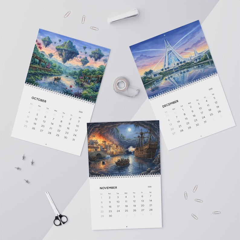 Walt Disney World Calendar 2026, Disney Prints, Disney Calendars ...