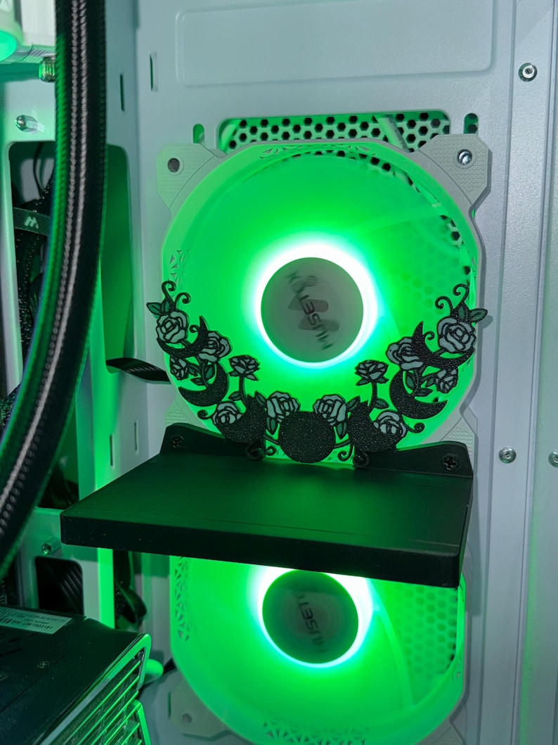 Moon Flower - Figure Shelf for PC Fan - 120mm / 140mm - Etsy