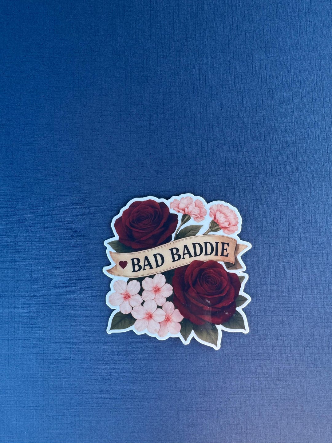 BAD BADDIE Flower Waterproof Vinyl Sticker, Water Bottle Sticker - Etsy
