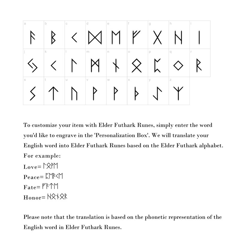 Custom Elder Futhark Runes Engraving Necklace | Handcrafted Wooden ...