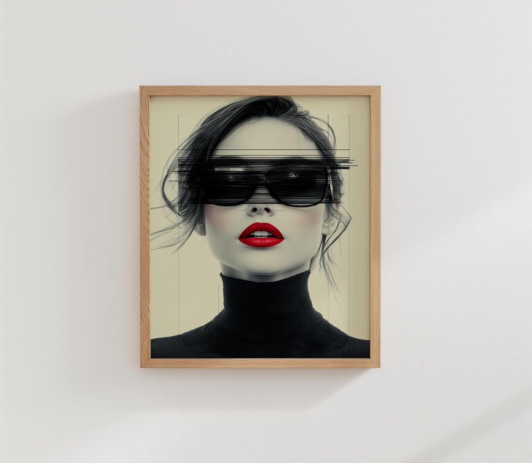 Distorta-goggles. Crisp Fashion-model Photo With Some Distortion in ...