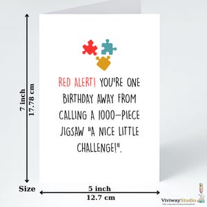Funny Birthday Card | Puzzle-themed Birthday Card | Witty Greeting Card ...