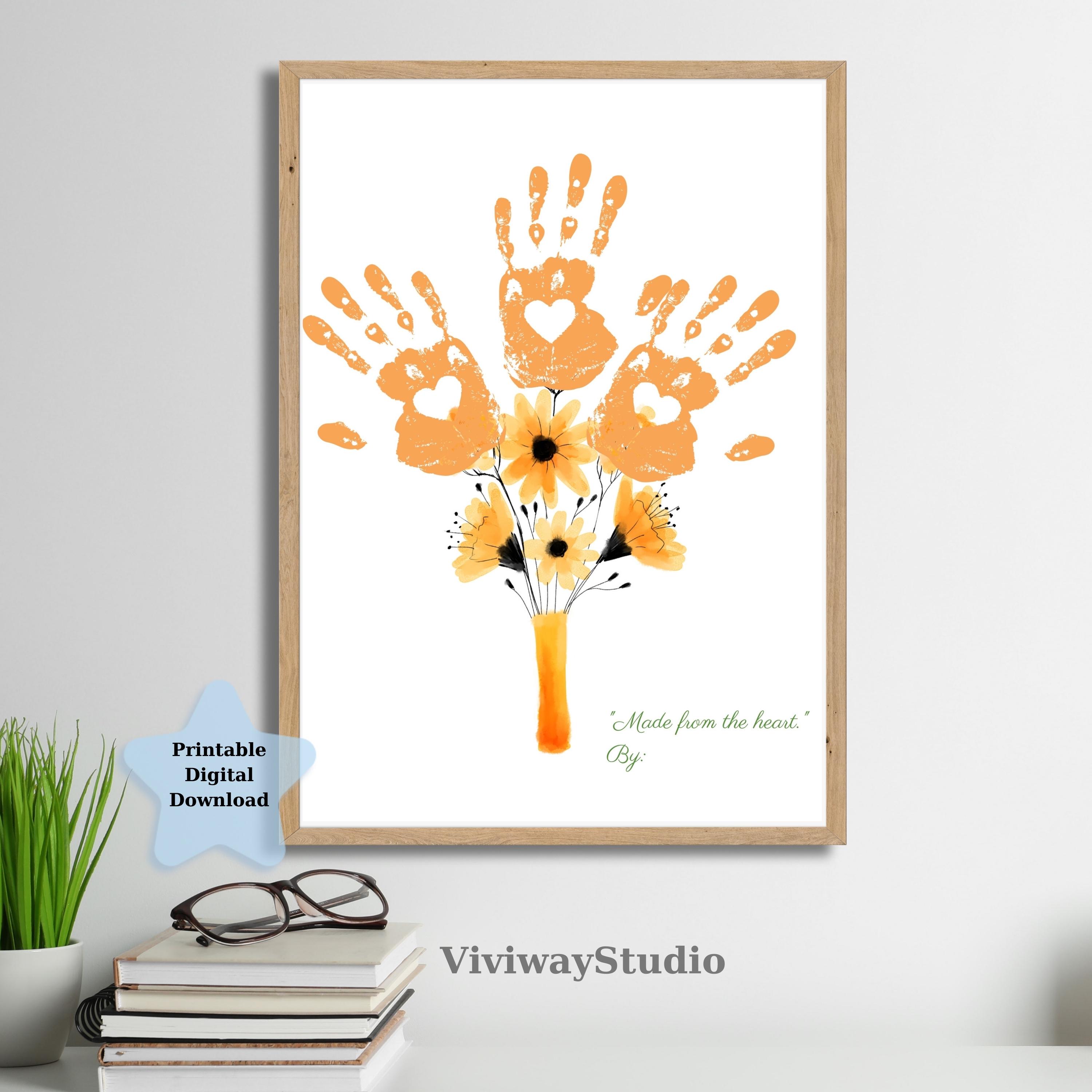 Handprint Flower Bouquet Art: DIY Keepsake Gift (digital Download) - Etsy