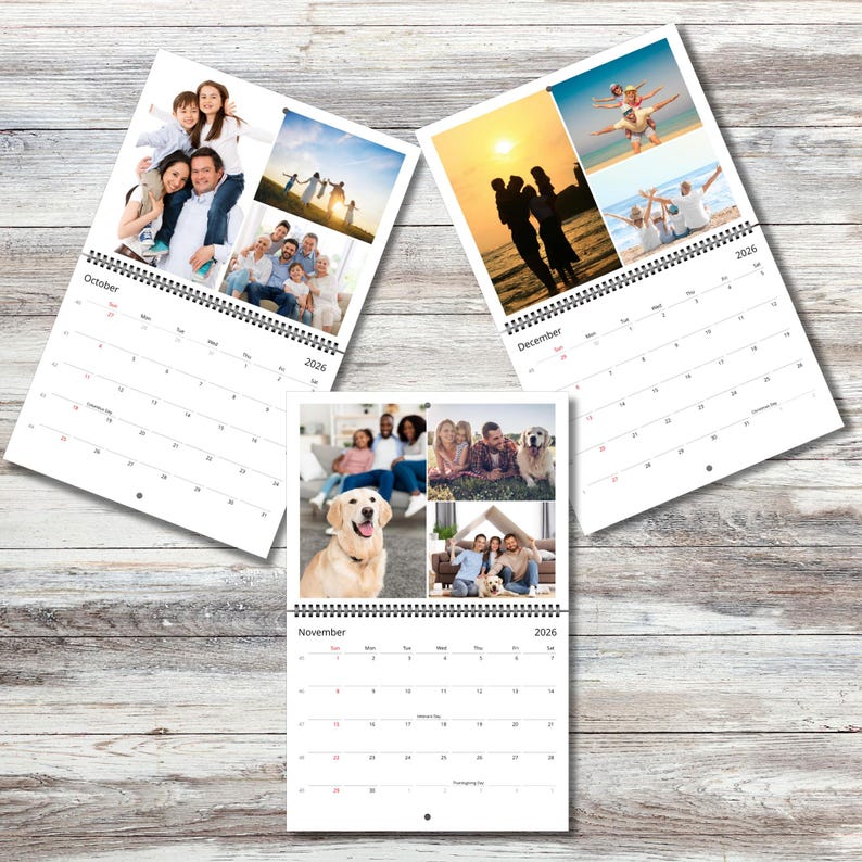 Custom Photo Wall Calendar 2026 / 2027, Personalized Monthly Calendar ...