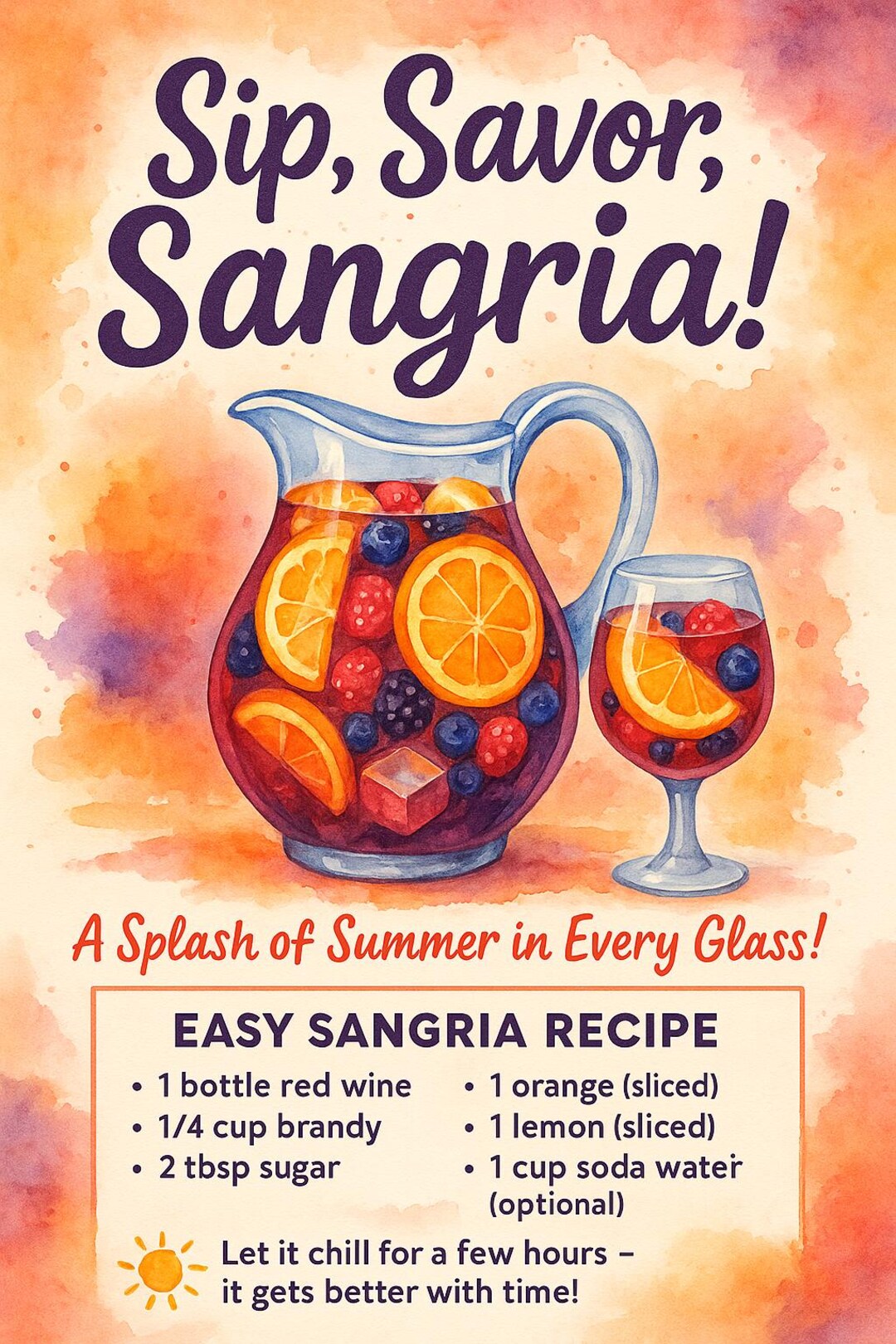 Sangria Poster - Etsy