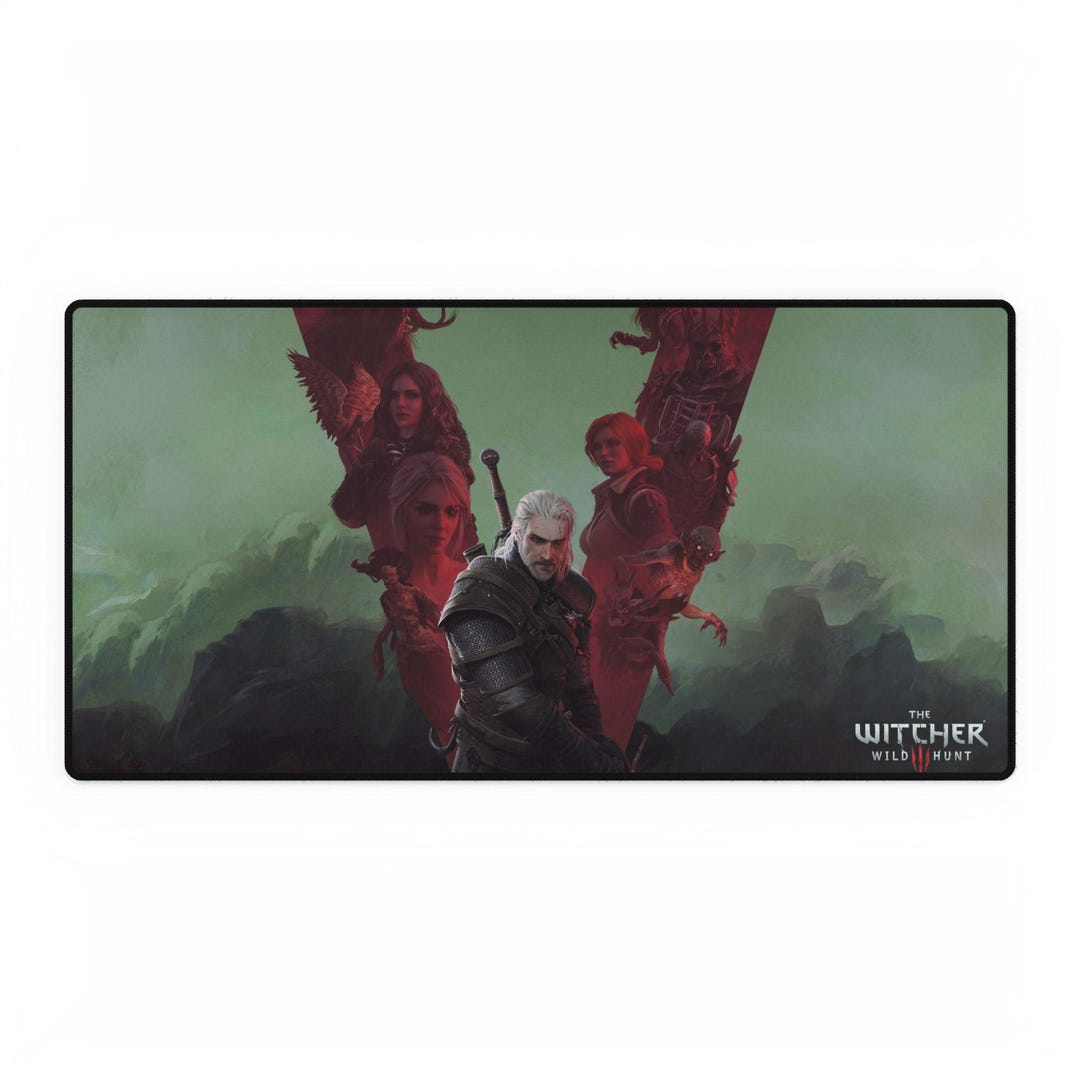 The Witcher Geralt Wild Hunt, the Witcher Mousepad, Gamer Gift, Desk ...