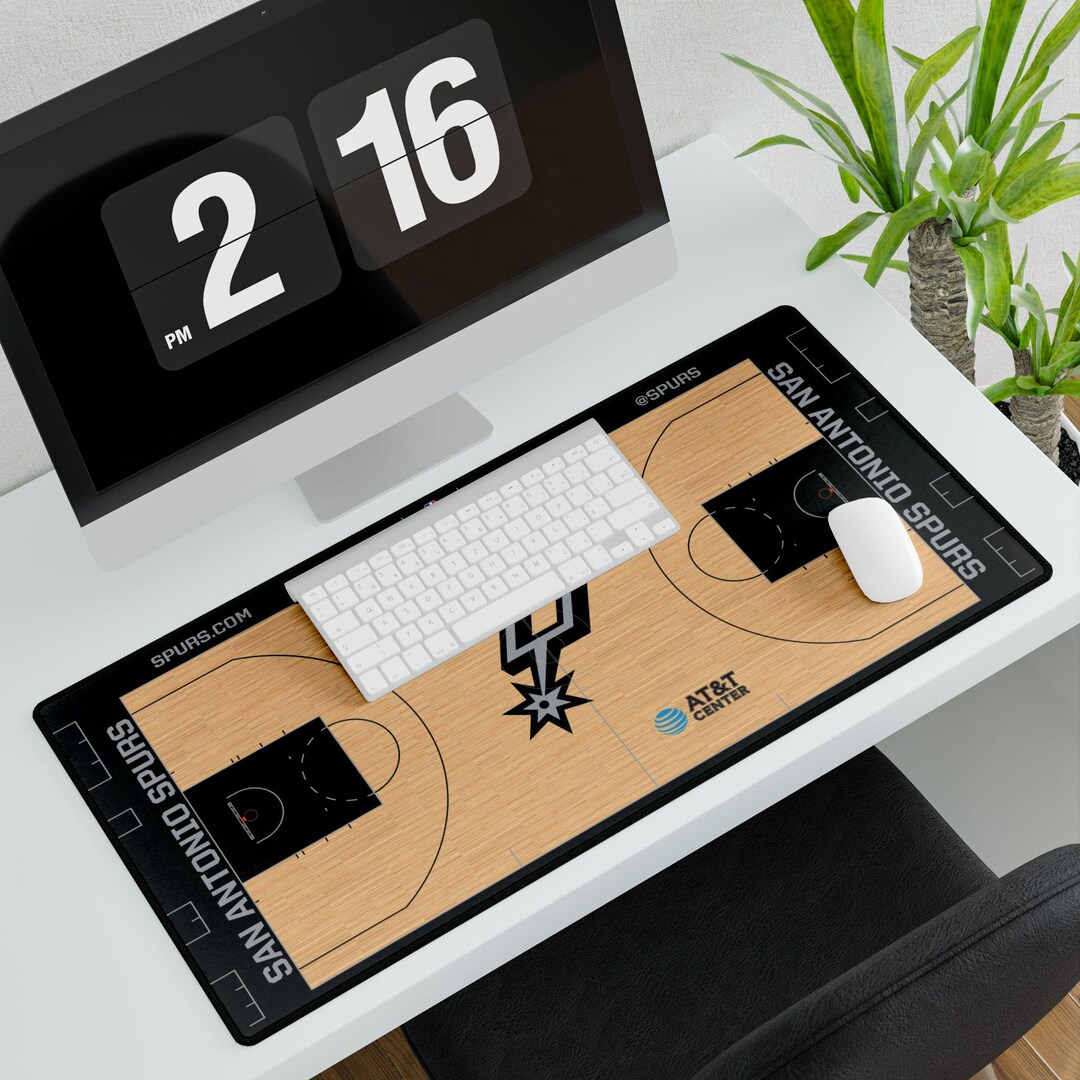 NBA San Antonio Spurs Desk Mat, Basketball Court Design, Sports Gaming ...