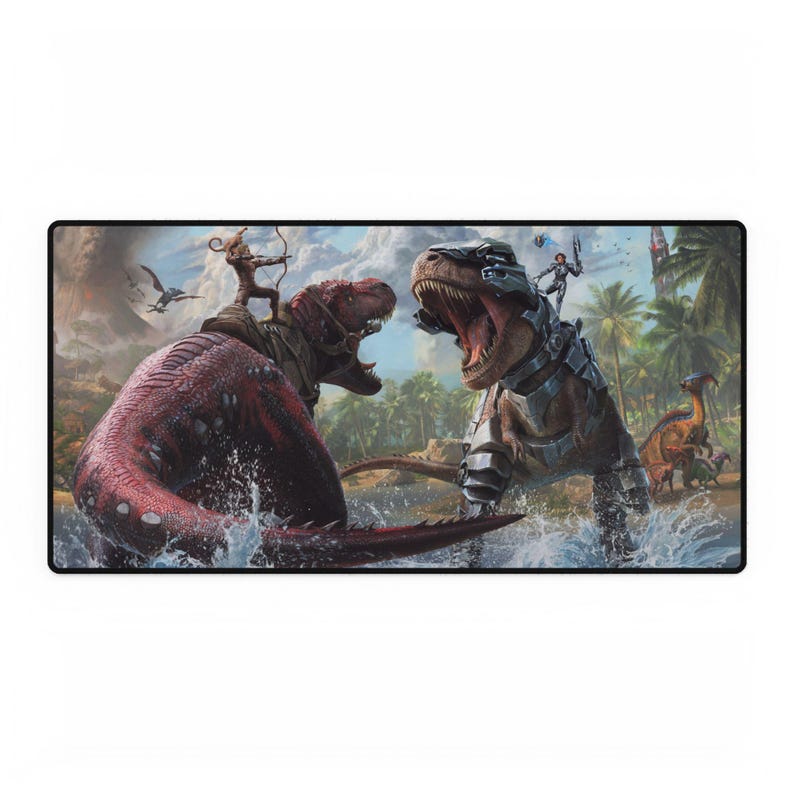 Ark Survival Evolved Desk Mat, Dinosaur Gaming Mouse Pad, Office Desk ...