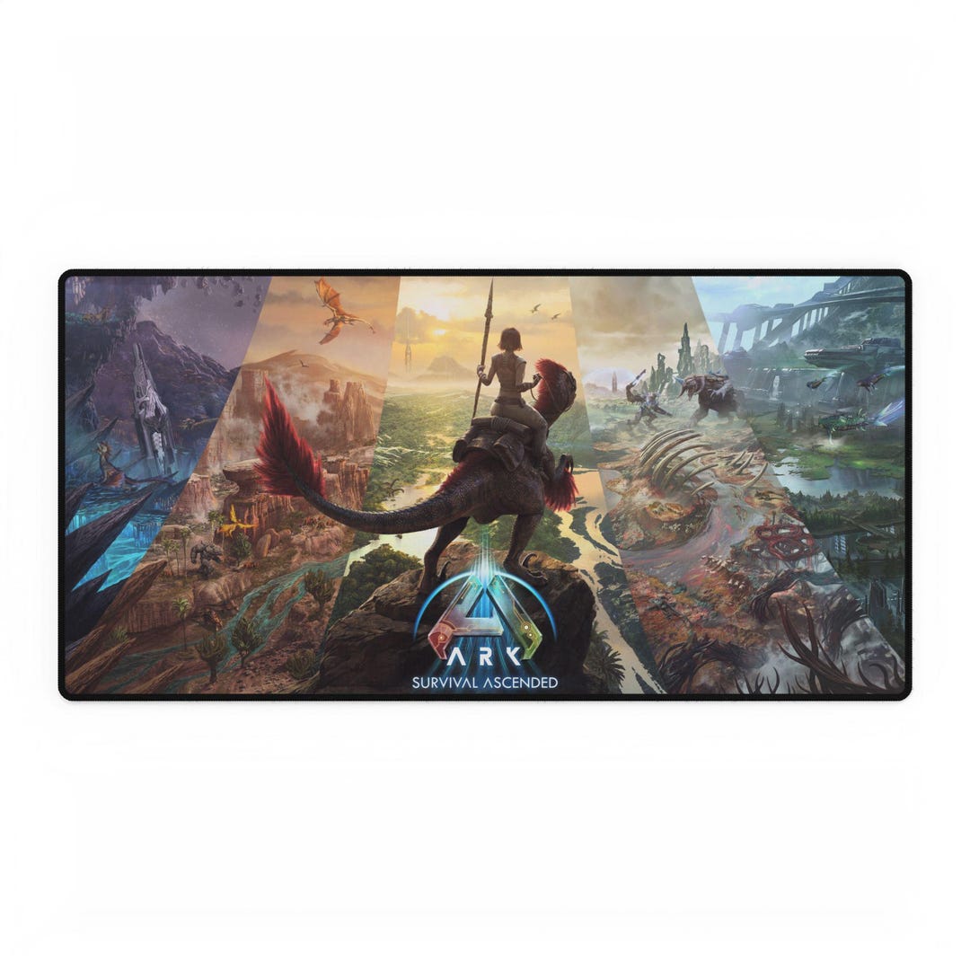 Ark Survival Evolved Desk Mat, Dinosaur Gaming Mouse Pad, Office Desk ...