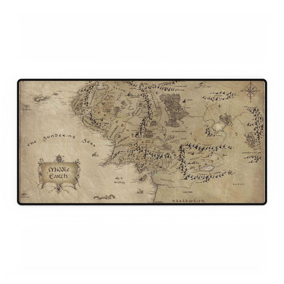 Middle Earth LOTR Desk Mats, Lord of the Rings Mouse Pad, Fellowship of ...