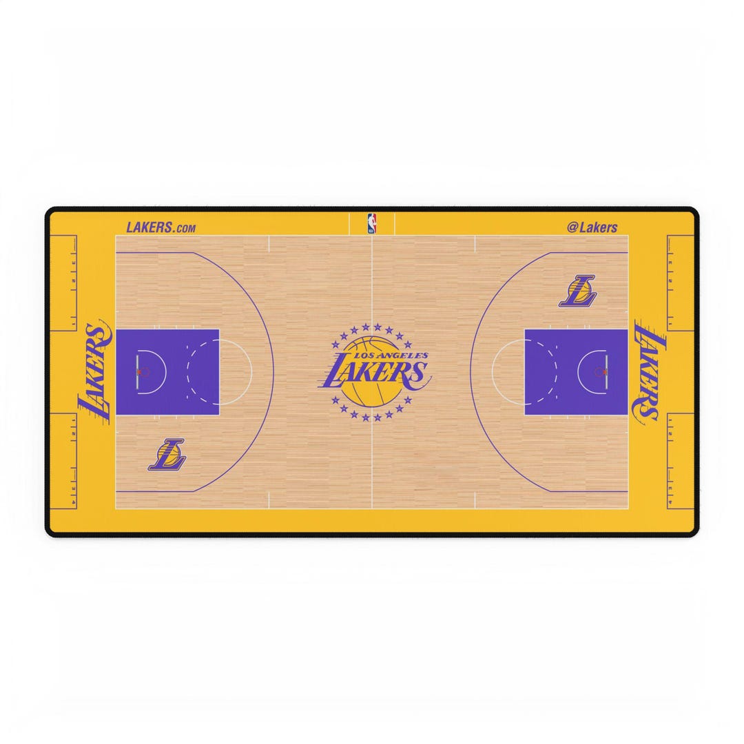 NBA LA Lakers Desk Mat, Basketball Court Design, Sports Gaming Mouse ...