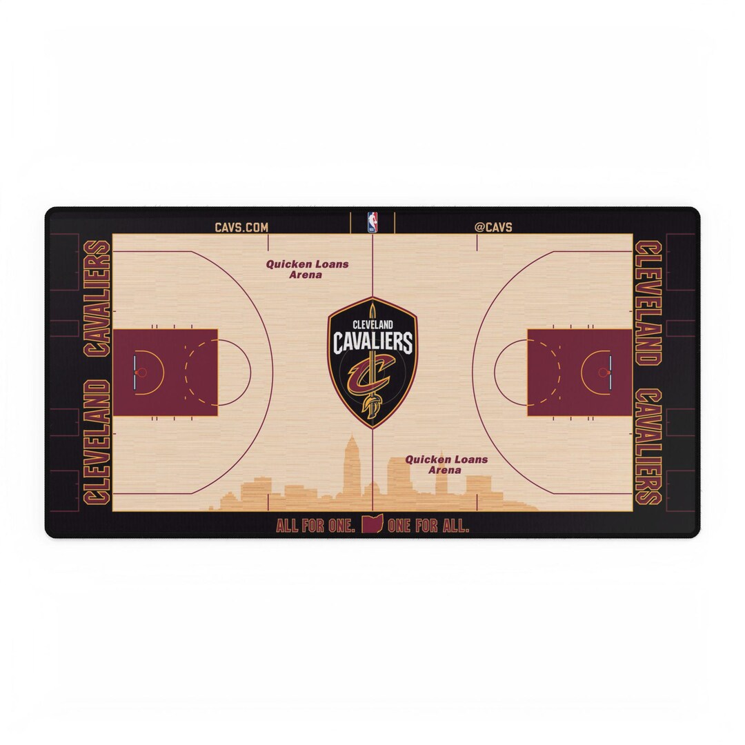 NBA Cleveland Cavaliers Desk Mat, Basketball Court Design, Sports ...