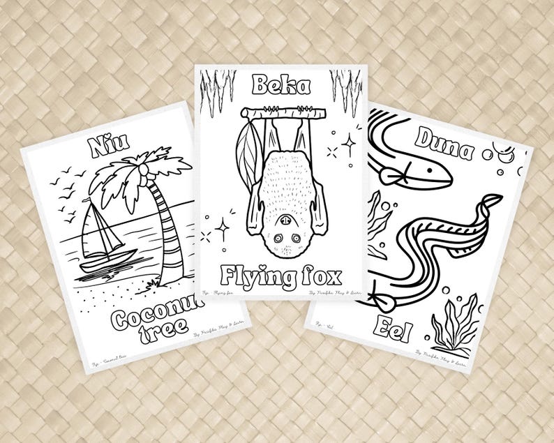 Printable Fijian Culture Colouring Book: Learn Fijian (30 Pages ...