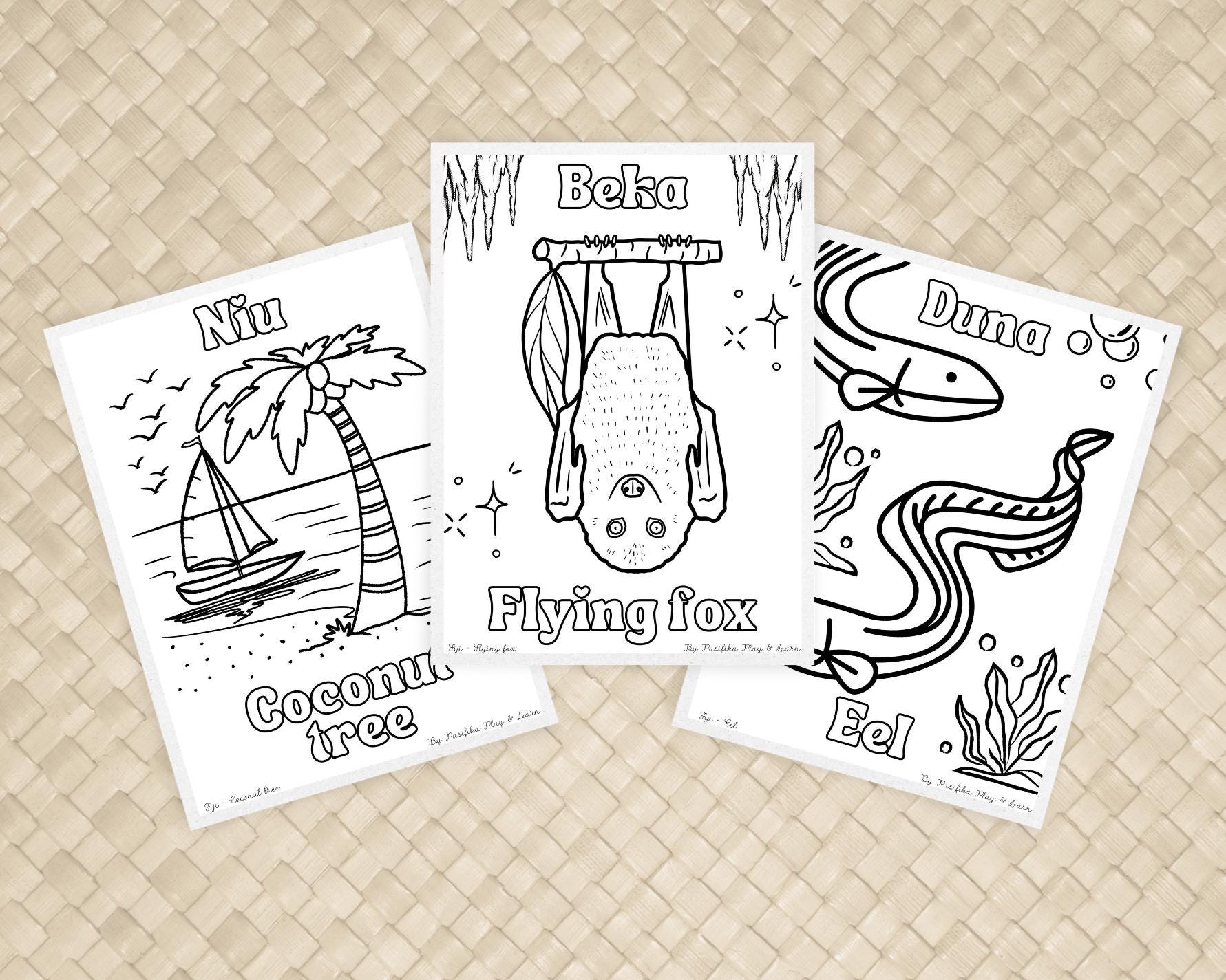 Printable Fijian Culture Colouring Book: Learn Fijian (30 Pages ...